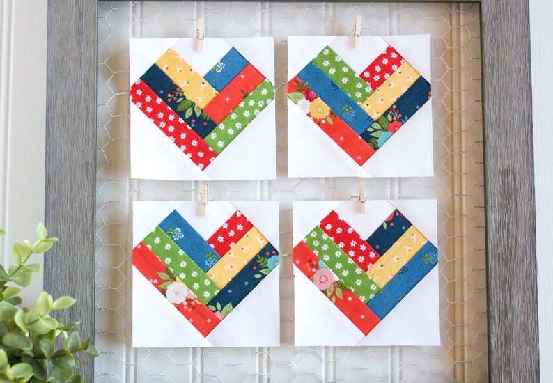 Woven Heart Foundation Paper Piecing Pattern, Multiple Sizes, FPP, 3 ...