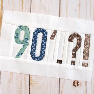 7-inch Number Punctuation Foundation Paper Pieced Pattern, Quilt Blocks ...