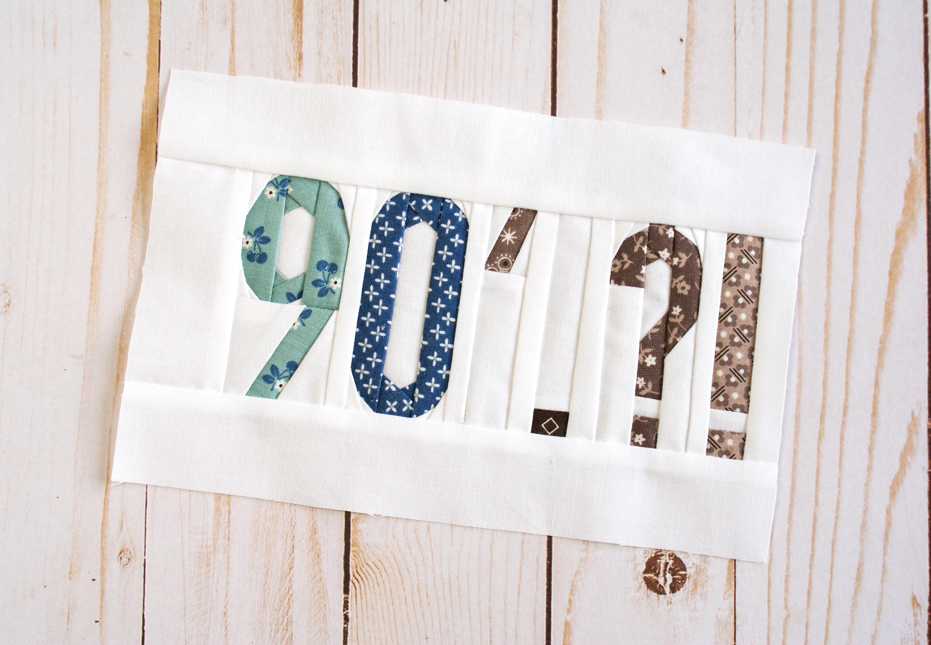 7-inch Number Punctuation Foundation Paper Pieced Pattern, Quilt Blocks ...