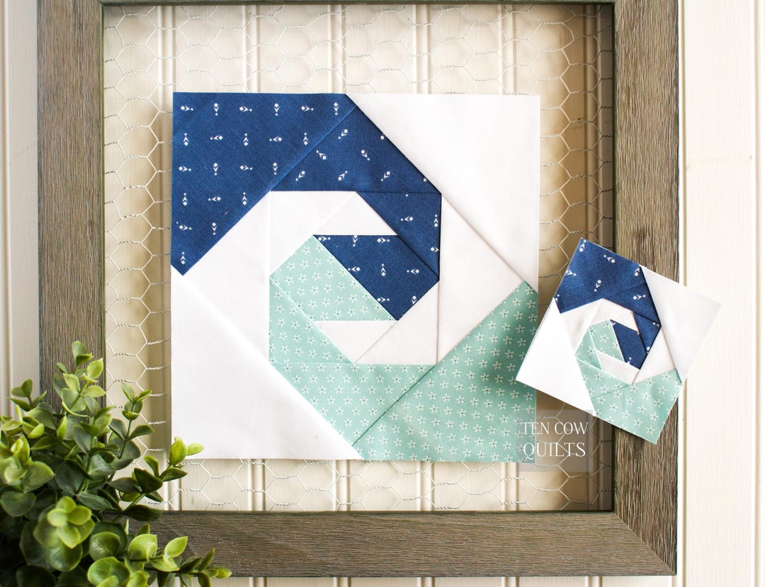 Snail Trail 6 Sizes Quilt Block Pattern: Foundation Paper Pieced (PDF ...