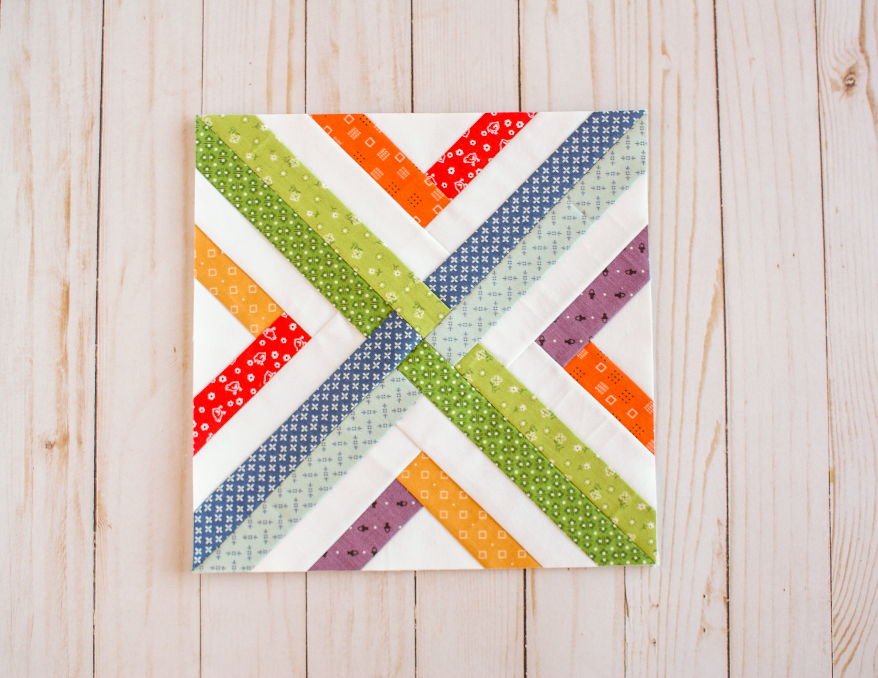 Woven Quilt Block Pattern: Foundation Paper Piecing, Multiple Sizes ...
