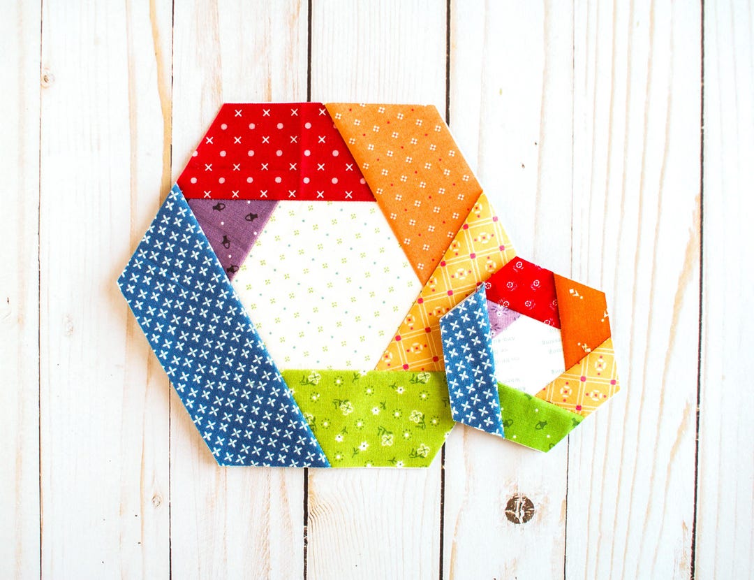 Log Cabin Hexi Quilt Block Pattern: Foundation Paper Pieced (PDF) - Etsy