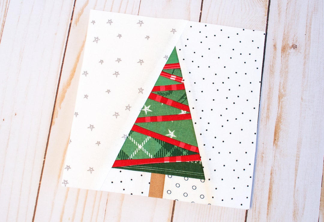 Christmas Tree FPP, Foundation Paper Piecing Pattern, Quilt Block, 6 ...