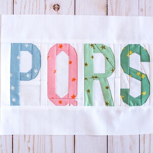 6-inch Alphabet FPP, Foundation Paper Piecing, Pattern, Quilt Blocks ...
