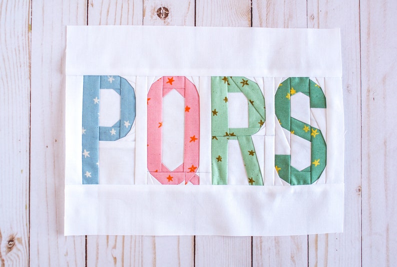 6-inch Alphabet FPP Foundation Paper Piecing Pattern Quilt - Etsy