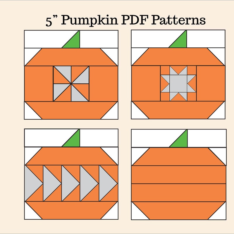 Mini Pumpkin Quilt Block - Etsy