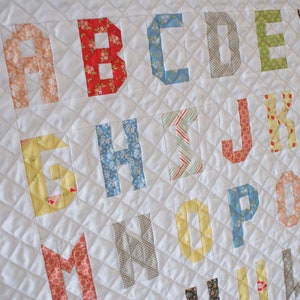 Alphabet Baby Quilt Pattern, PDF, Scrappy Quilt, Beginner, Easy, Modern ...