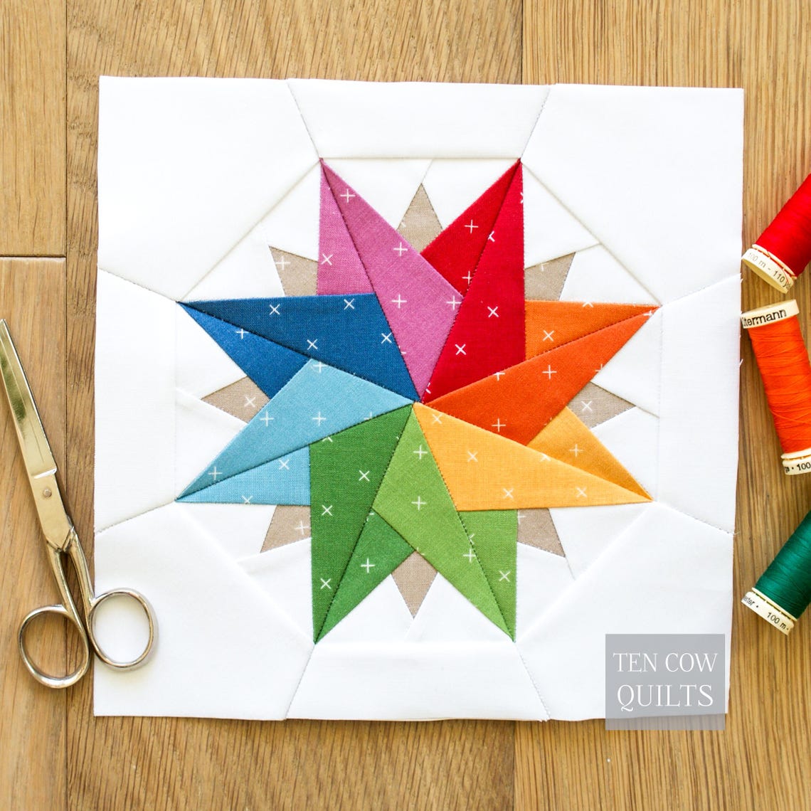 Folded Star 3, 6 Sizes Included, Foundation Paper Pieced, FPP, Quilt ...