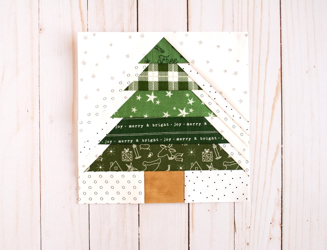 Christmas Tree Foundation Paper Piecing Pattern, FPP, Quilt Block ...