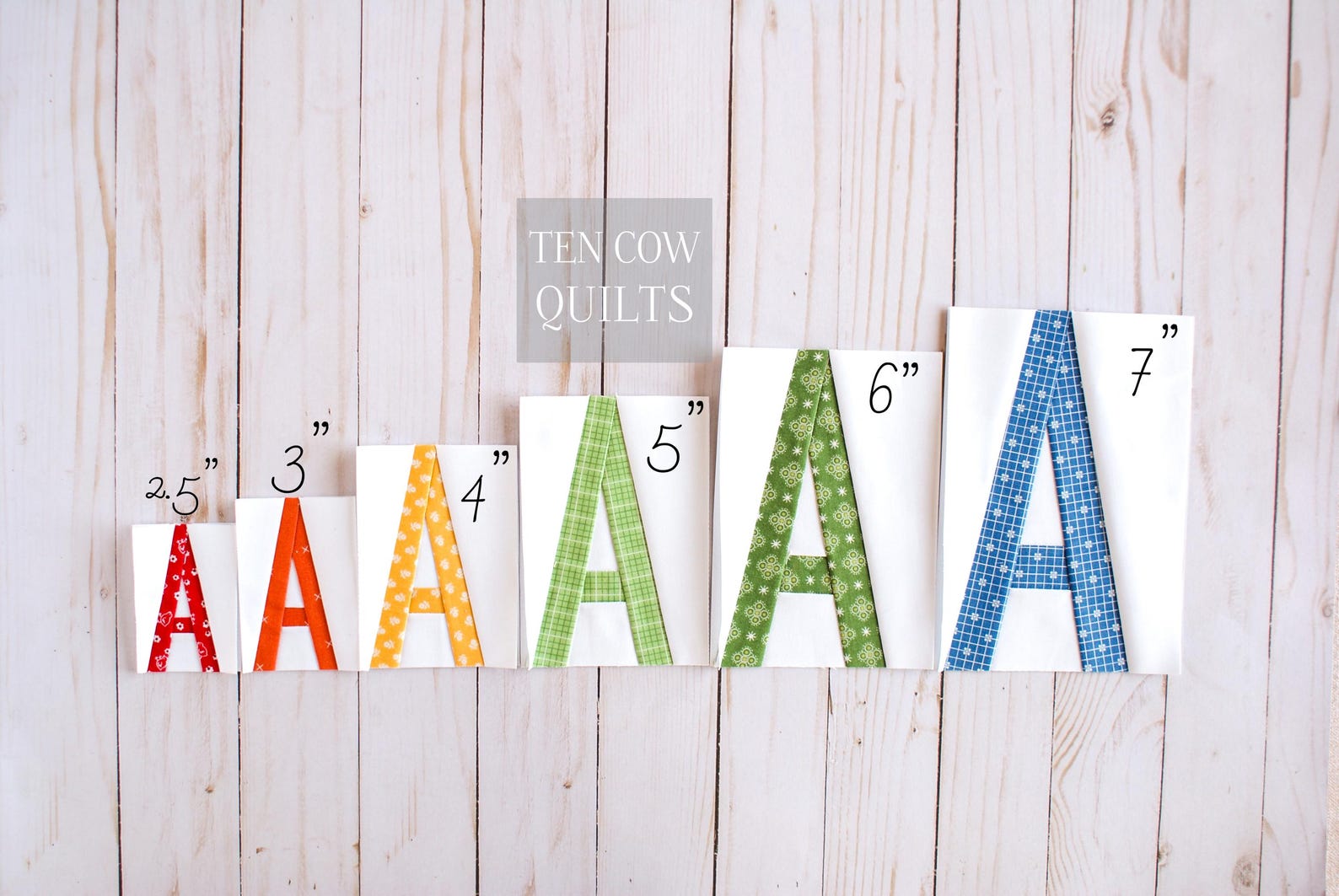 5-inch Alphabet Foundation Paper Piecing Pattern, FPP, 5-inch, Quilt ...