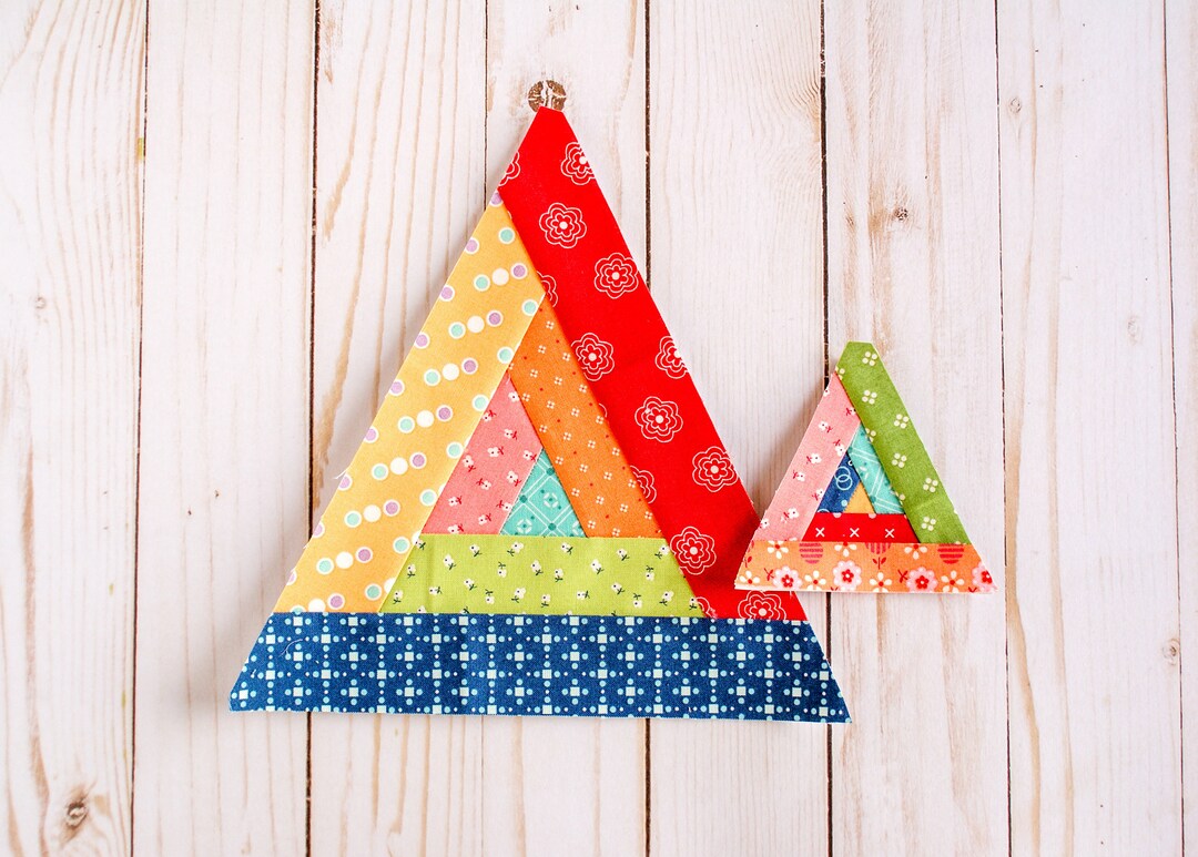 Triangle Log Cabin Foundation Paper Piecing Pattern, FPP, Quilt Block ...
