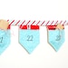Christmas Advent Pattern Bunting Banner Countdown Days - Etsy