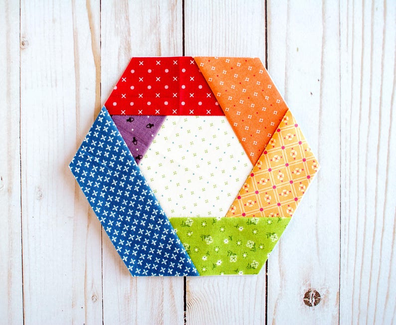 Log Cabin Hexi Quilt Block Pattern: Foundation Paper Pieced (PDF) - Etsy