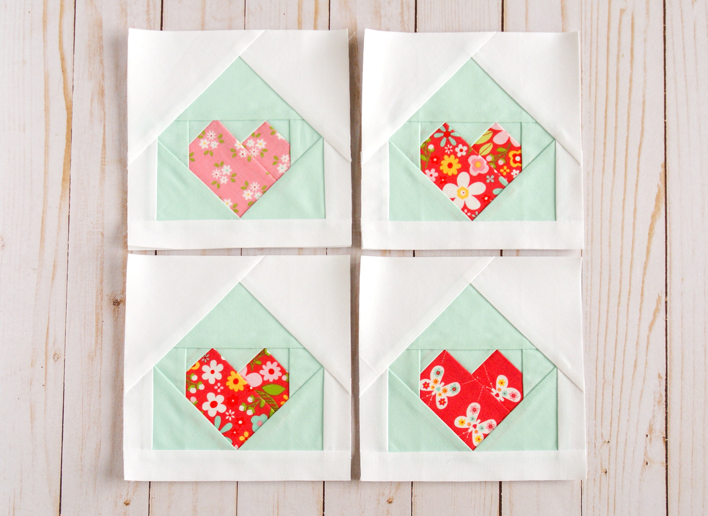 Heart Envelope Foundation Paper Piecing Pattern FPP Love - Etsy