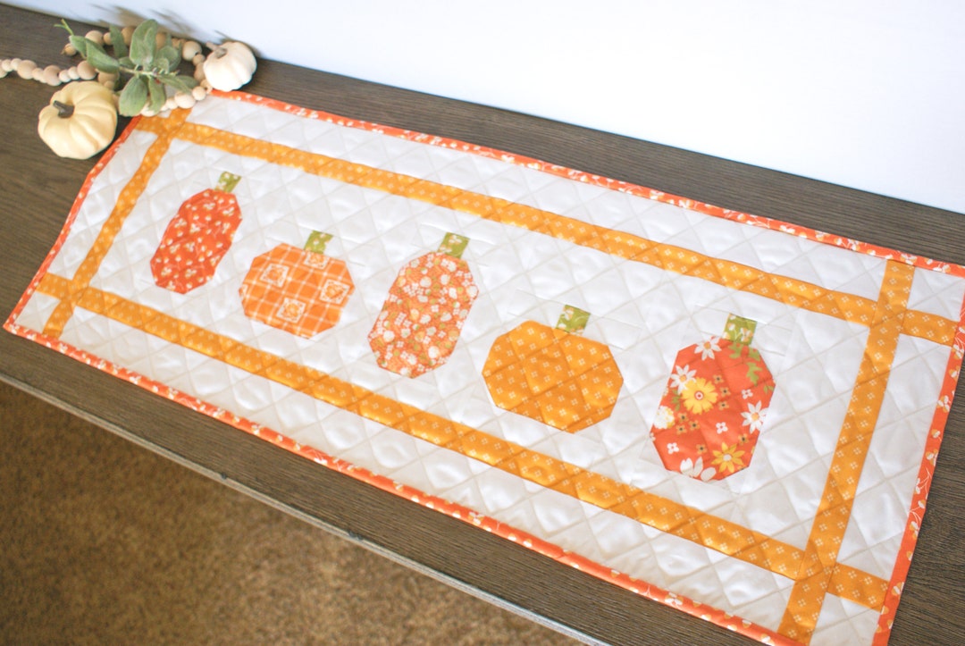 Fall Table Runner Pattern, PDF Download, Pumpkin Autumn October ...