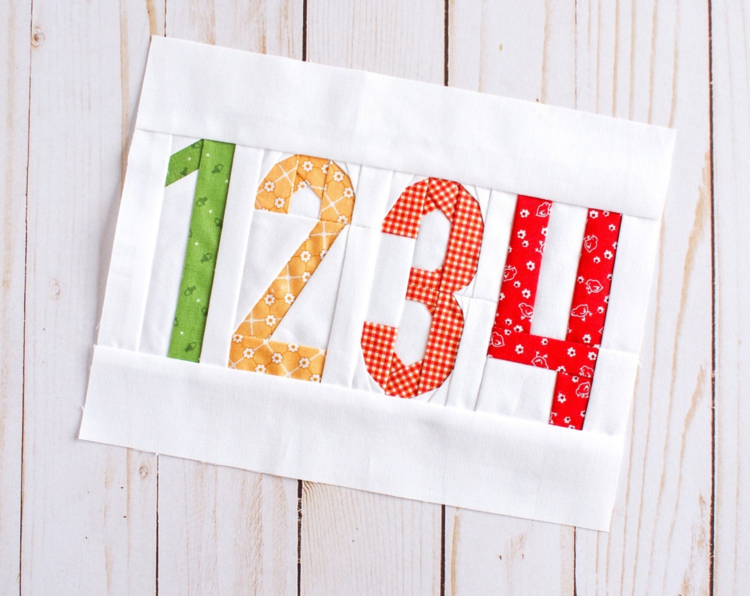 4-inch Number Punctuation Foundation Paper Piecing Pattern, FPP, Quilt ...