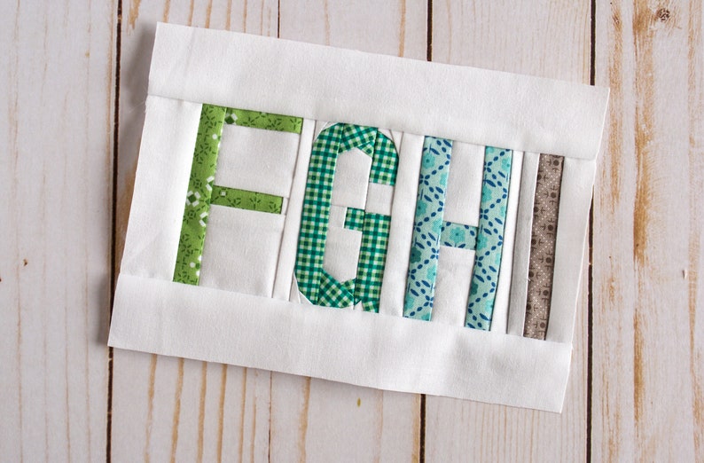 3-inch Alphabet Foundation Paper Piecing Pattern Abc's - Etsy