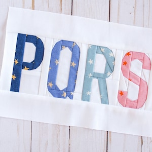 4-inch Alphabet Foundation Paper Piecing Pattern, Name, Custom, Quilt ...