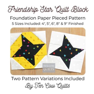Friendship Star 5 Sizes Included, 2 Variations of Star, Foundation ...