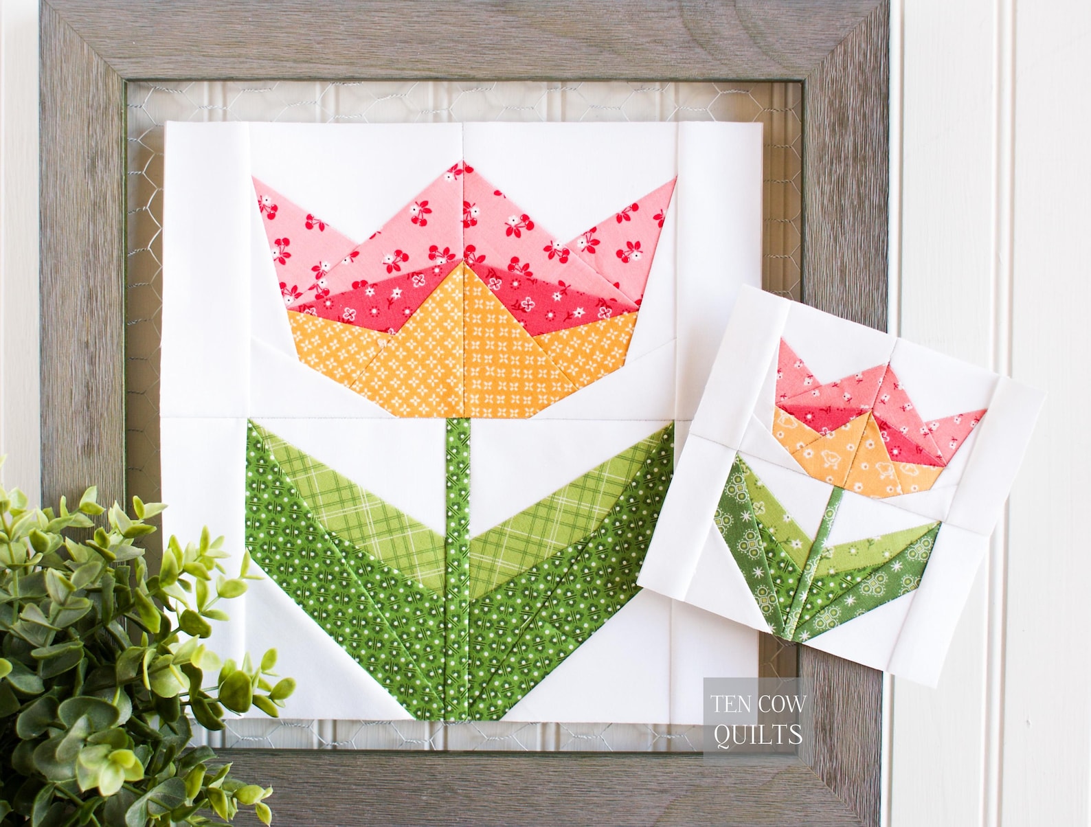 Tulip 6 Sizes, Flower, Foundation Paper Pieced Pattern, Spring, Quilt ...