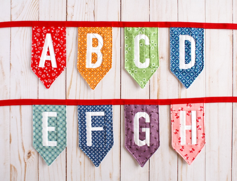Alphabet Banner Foundation Paper Piecing Pattern FPP - Etsy
