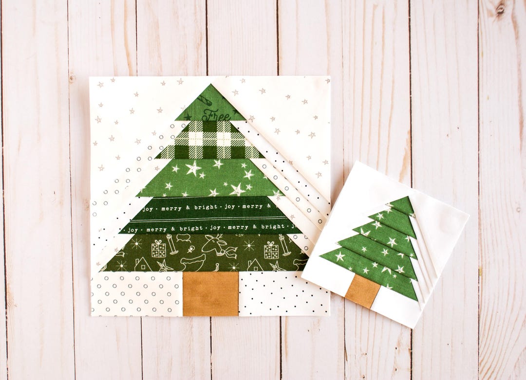 Christmas Tree Foundation Paper Piecing Pattern, FPP, Quilt Block ...