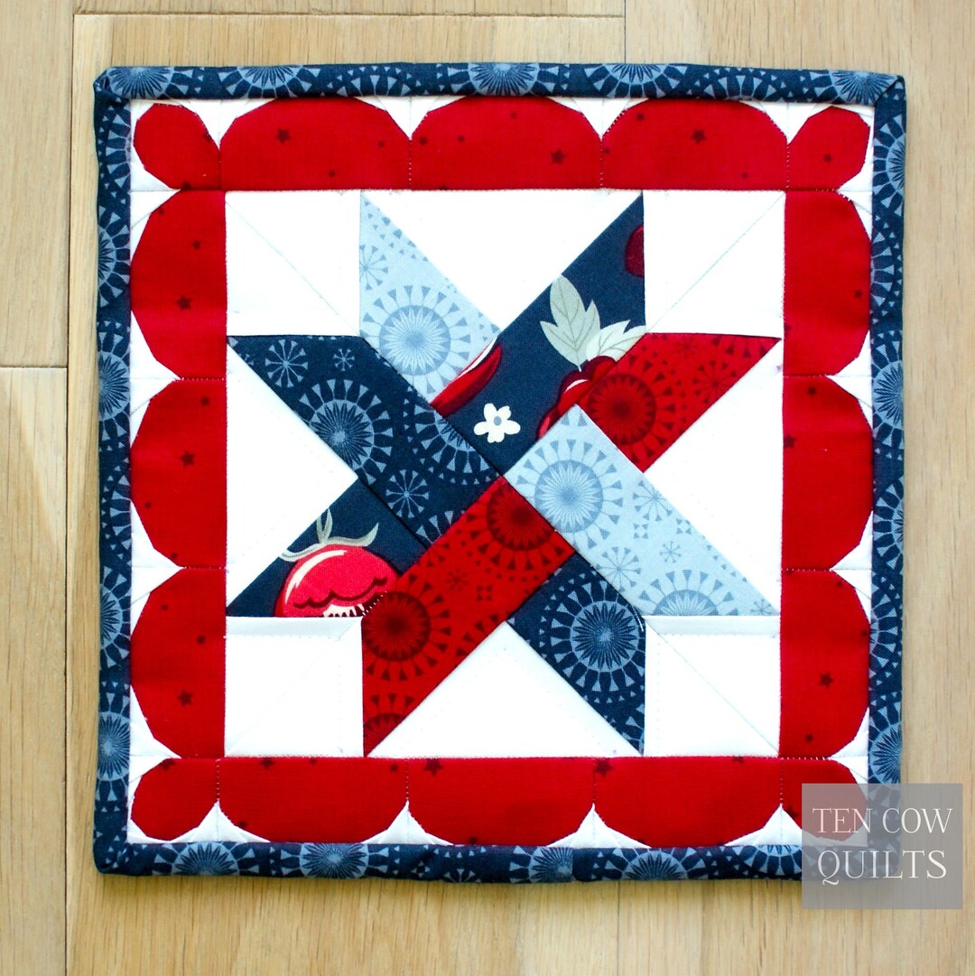 Scalloped Quilt Block Border Pattern: Foundation Paper Pieced (PDF ...