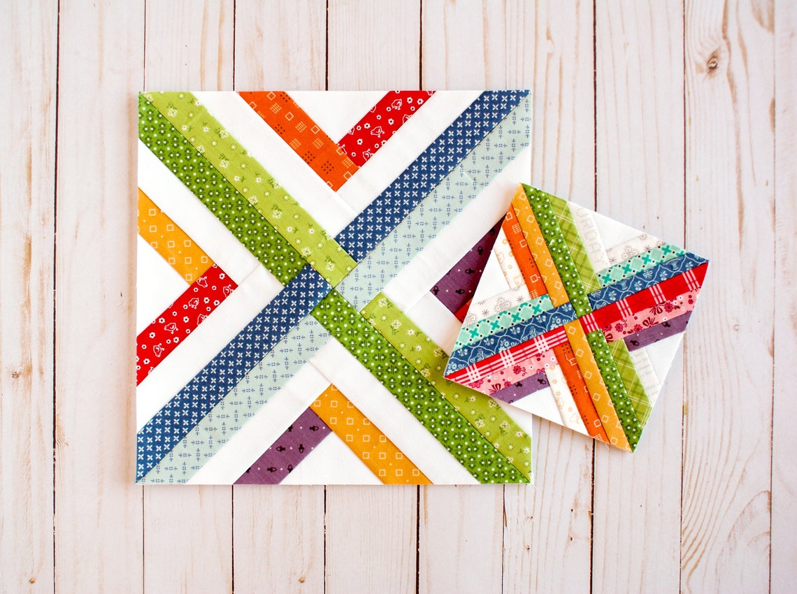Woven Quilt Block Pattern: Foundation Paper Piecing, Multiple Sizes ...