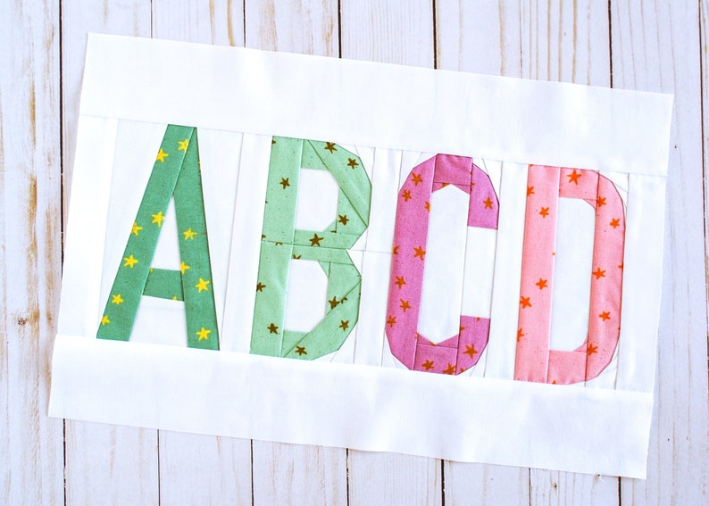 6-inch Alphabet FPP Foundation Paper Piecing Pattern Quilt - Etsy