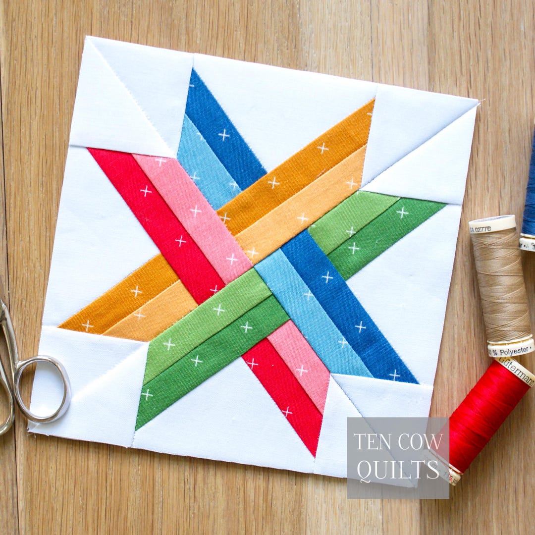 Woven Star, 6 Sizes, Foundation Paper Piecing Pattern, FPP, PDF ...