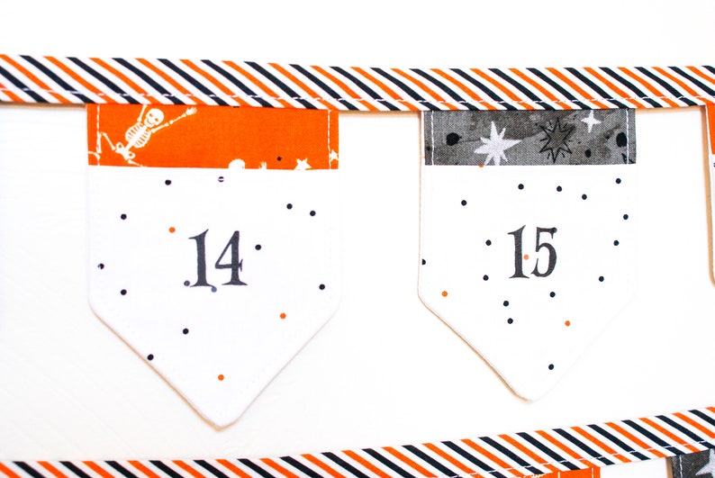 Halloween Countdown Banner Pattern Advent Calendar October - Etsy