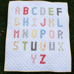 Alphabet Quilt Block Pattern, ABC, 5" Blocks, Personalized Quilt, Name ...