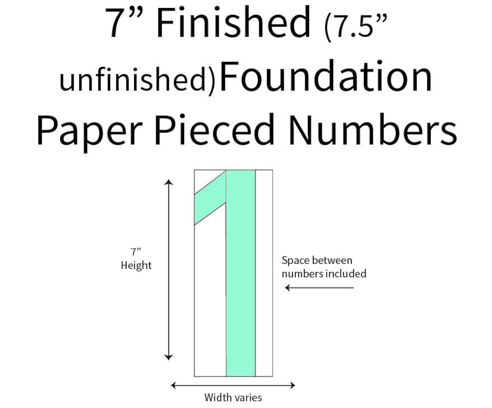 7-inch Number Punctuation Foundation Paper Pieced Pattern, Quilt Blocks ...