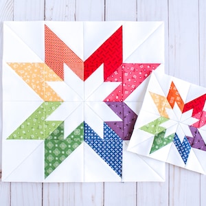 Double Star Quilt Block, Foundation Paper Piecing Pattern, FPP, PDF ...