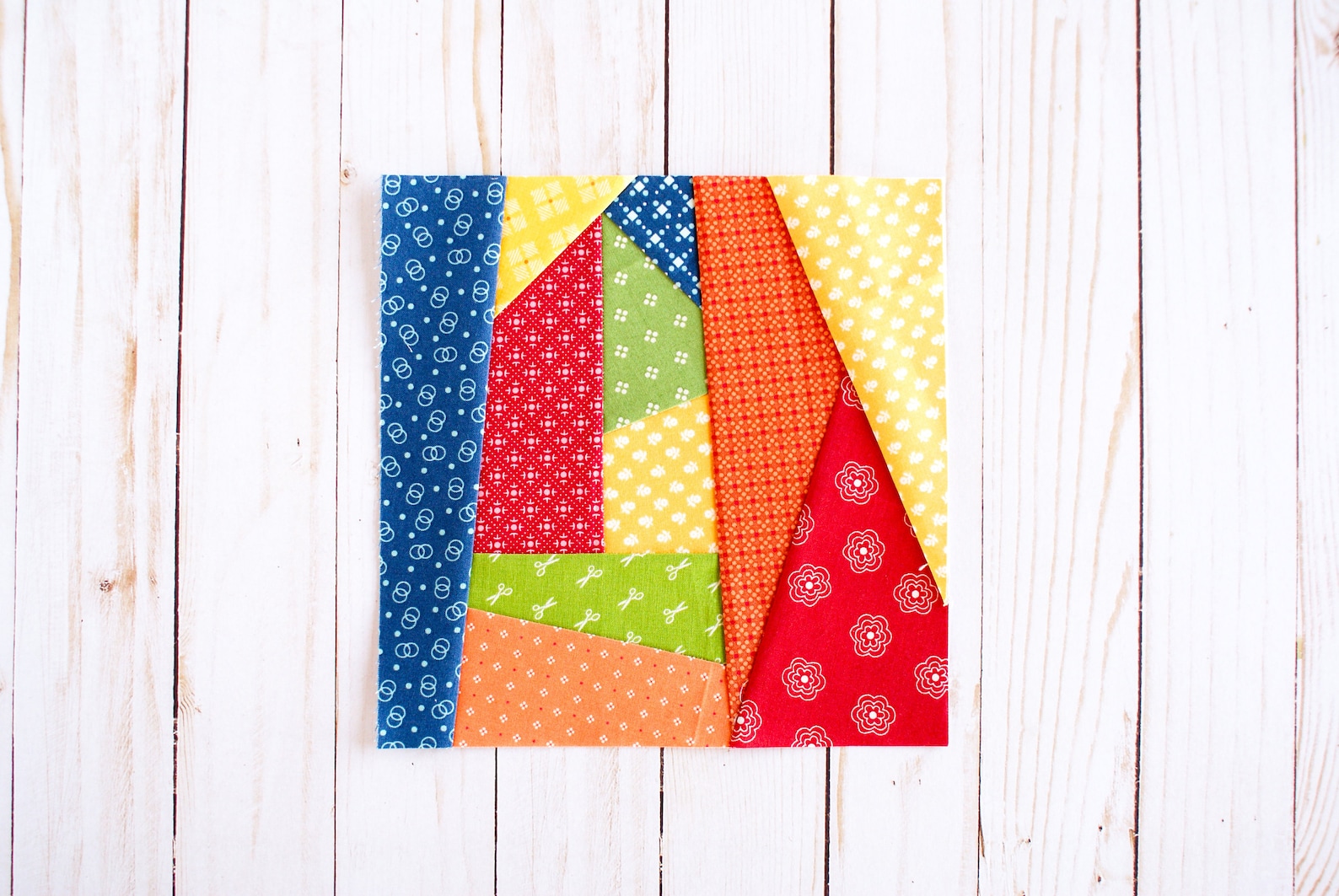 Crazy Scrap Block 2, Patchwork, Foundation Paper Piecing Pattern, FPP ...