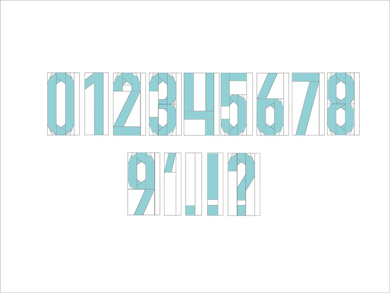 3-inch Number Punctuation Foundation Paper Piecing Pattern - Etsy