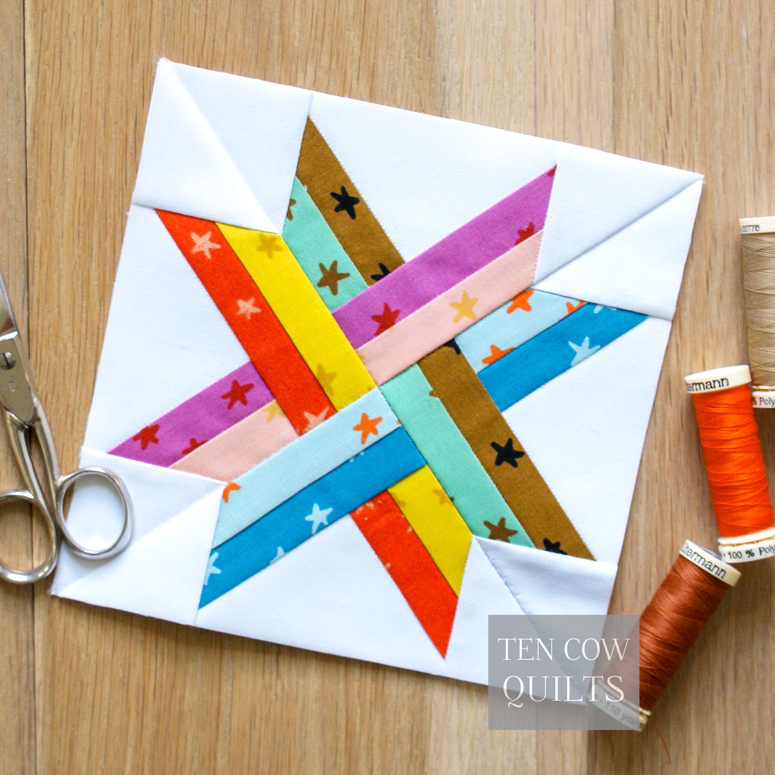 Woven Star, 6 Sizes, Foundation Paper Piecing Pattern, FPP, PDF ...