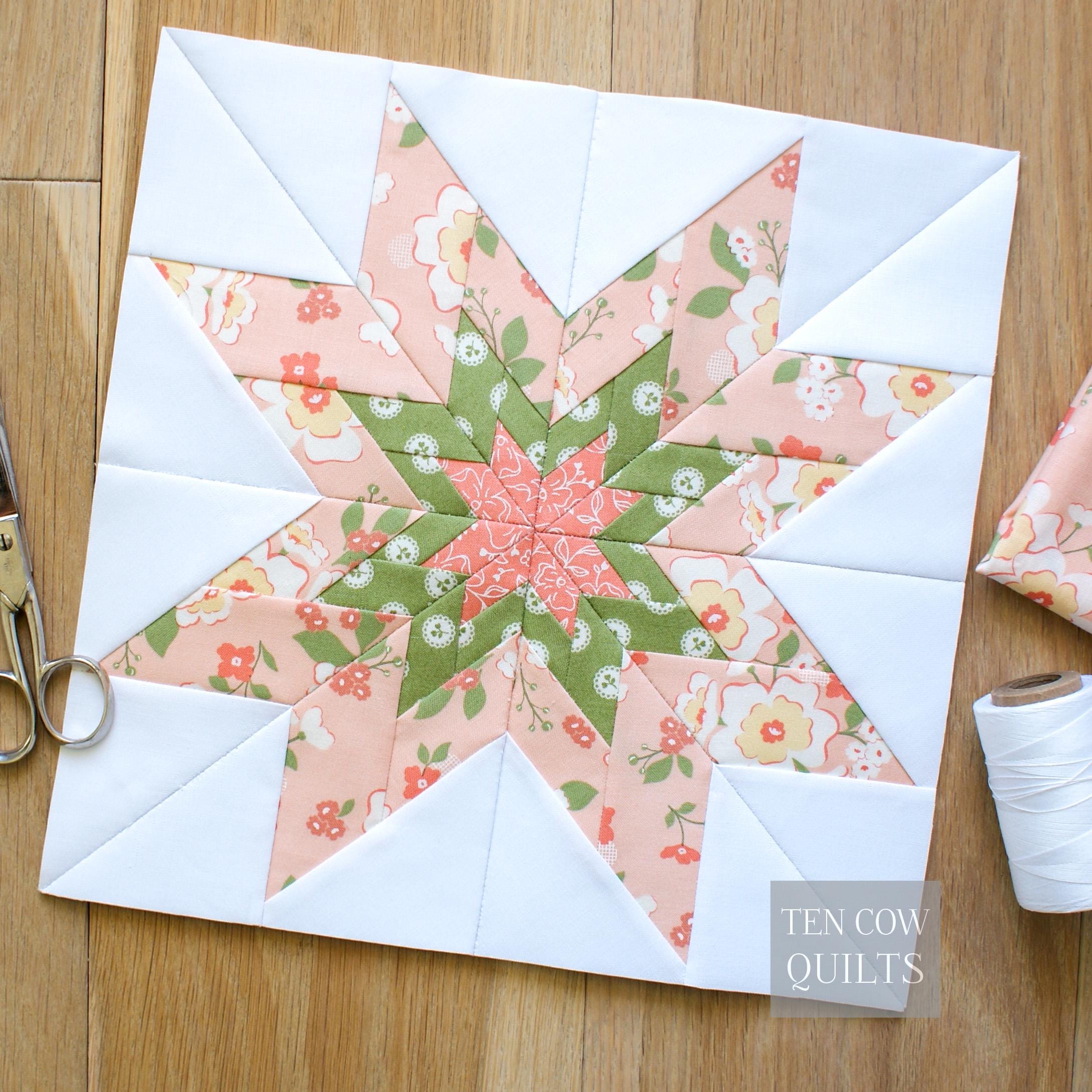 Triple Star Quilt Block, Foundation Paper Pieced Pattern, Sewing ...