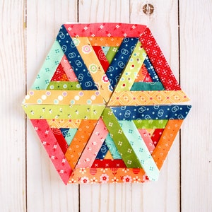 Triangle Log Cabin Foundation Paper Piecing Pattern, FPP, Quilt Block ...