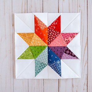 Star Burst Foundation Paper Piecing Pattern, FPP, Quilt Block, Multiple ...