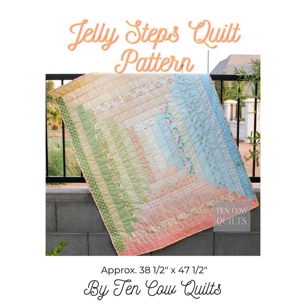 Jelly Steps Quilt Pattern, Courthouse Sewing Pattern, Jelly Roll, PDF ...
