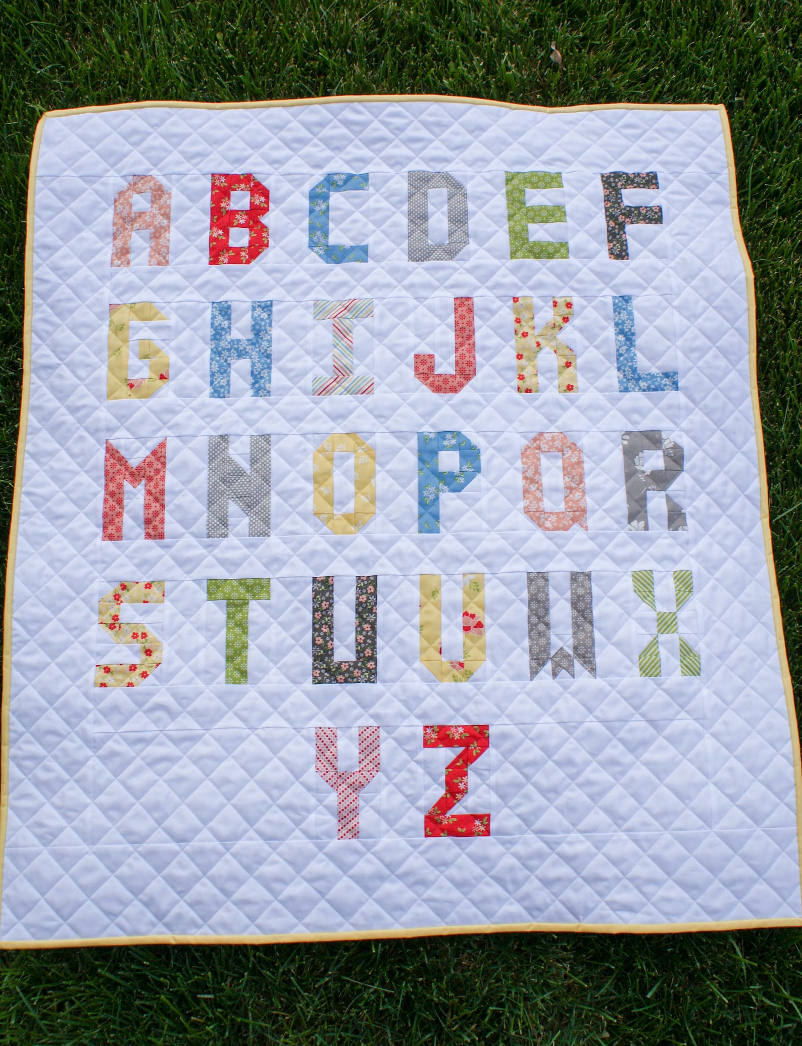 Alphabet Baby Quilt Pattern, PDF, Scrappy Quilt, Beginner, Easy, Modern ...