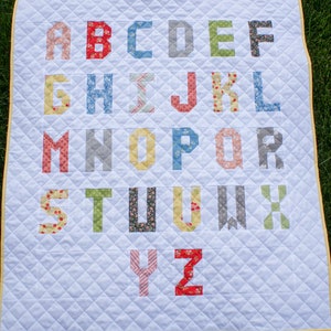 Alphabet Baby Quilt Pattern, PDF, Scrappy Quilt, Beginner, Easy, Modern ...