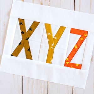 4-inch Alphabet Foundation Paper Piecing Pattern, Name, Custom, Quilt ...
