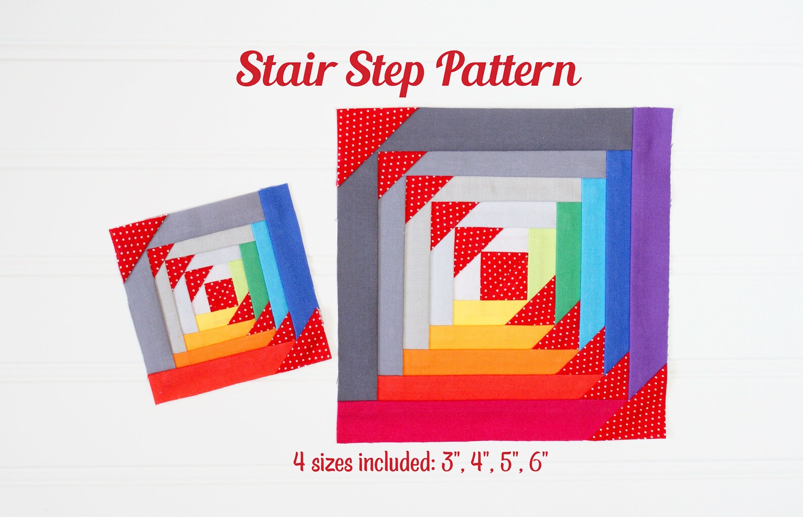 Stair Step Quilt Block Pattern, PDF, Foundation Piecing, Paper Pattern ...