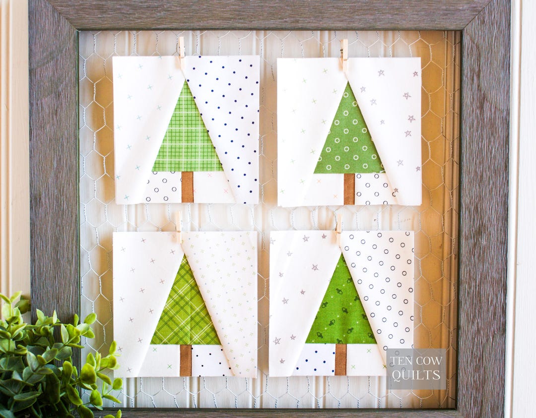 Tiny Tree 5 Sizes Quilt Block Pattern: Foundation Paper Pieced (PDF ...
