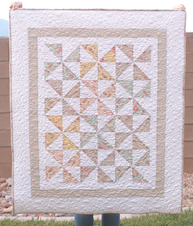 Pinwheel Baby Quilt Pattern Beginner Easy Small Mini Charm - Etsy