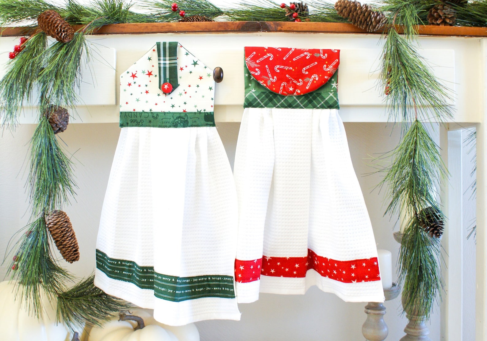 Hanging Towel Patterns Topper Tea Towel Christmas Gift Idea - Etsy