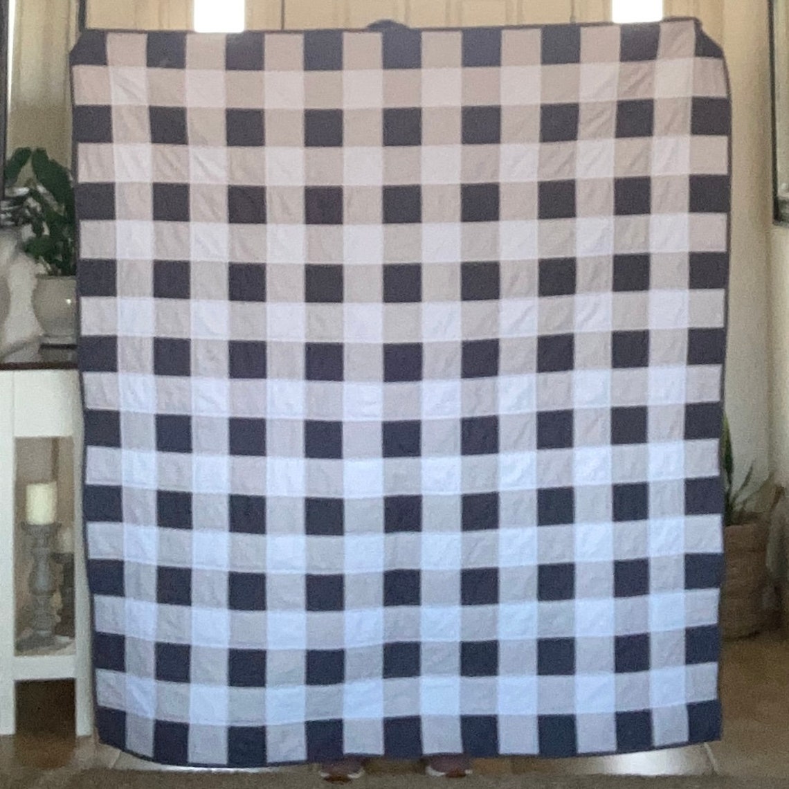 Gingham Farmhouse Quilt Pattern PDF, Baby, Crib, Throw Quilt, Lap Quilt ...
