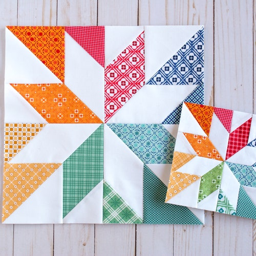 Six-pointed Star Foundation Paper Piecing Pattern FPP Quilt - Etsy